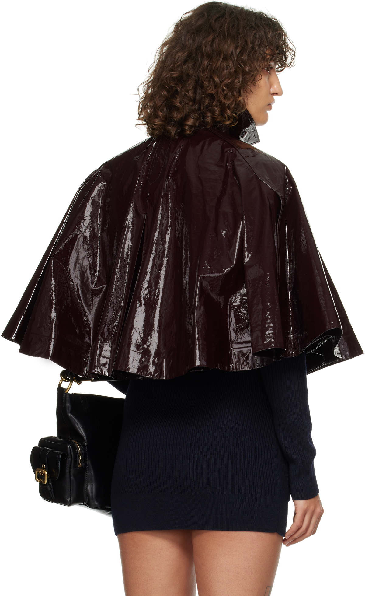 Chloé Brown Short Cape Jacket Chloe