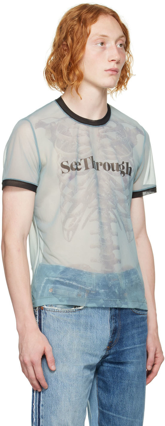 Doublet Blue 'See Through' T-Shirt Doublet