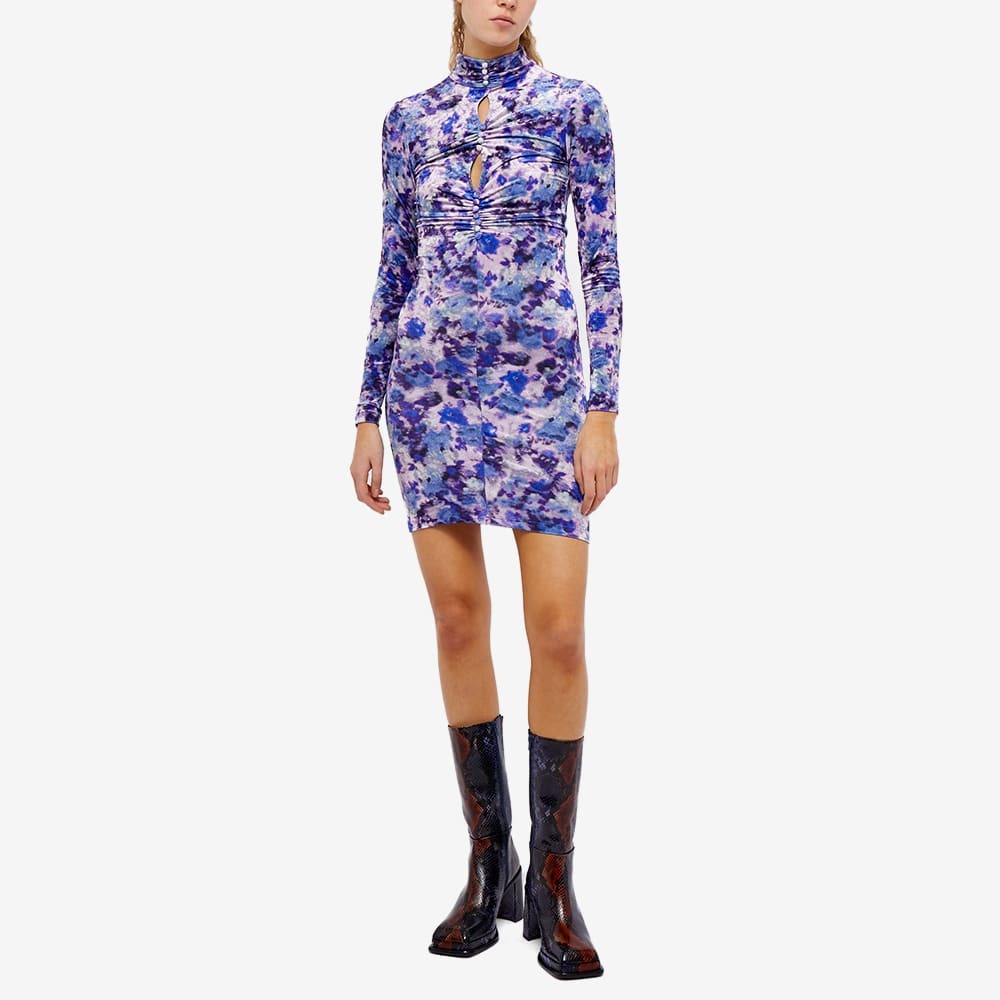 Isabel Marant Women's Gram Printed Velvet Mini Dress in Purple Isabel ...