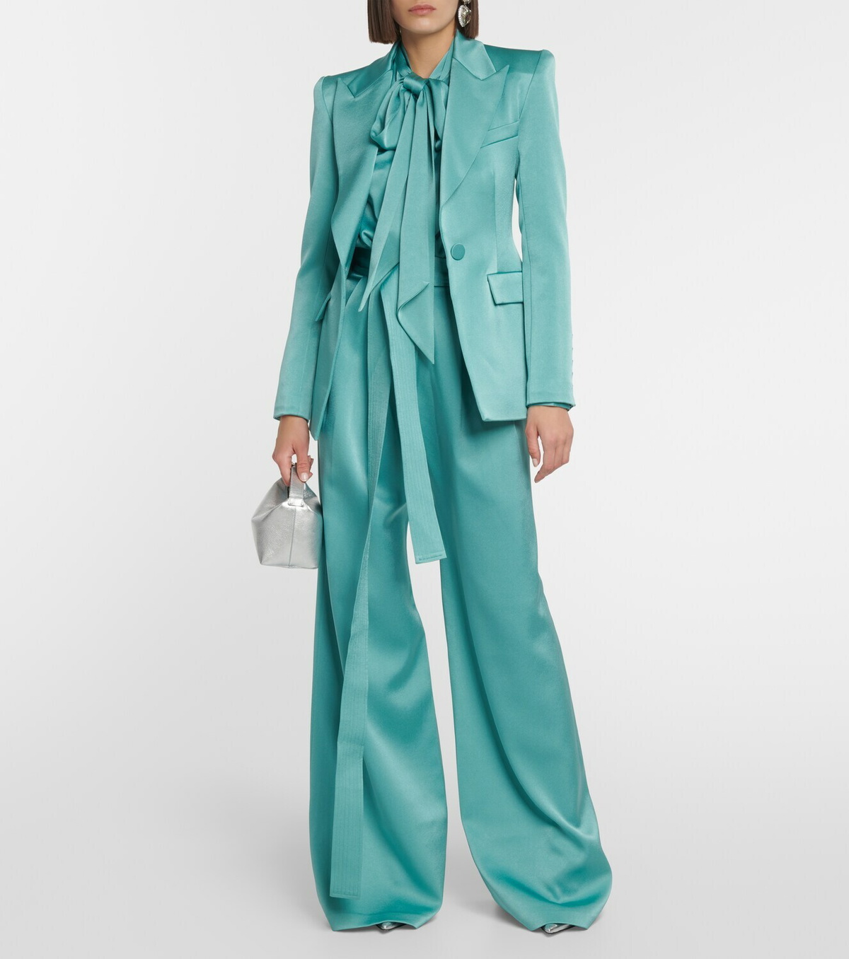 Alex Perry Fallon satin shirt Alex Perry