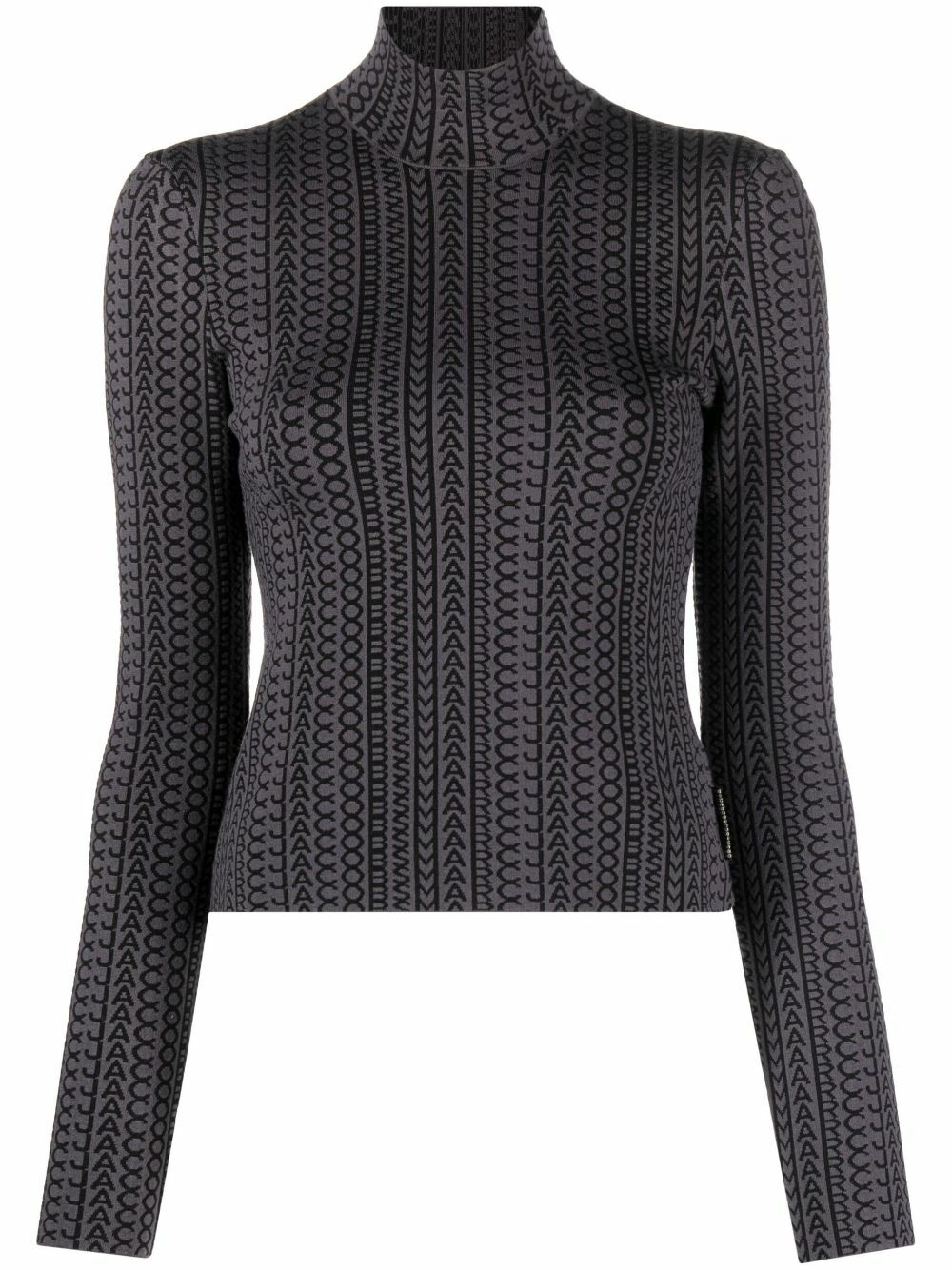 Marc Jacobs Grey The Monogram Knitted Top Marc Jacobs