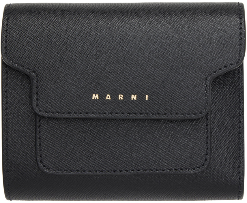 Marni Black Trifold Wallet Marni