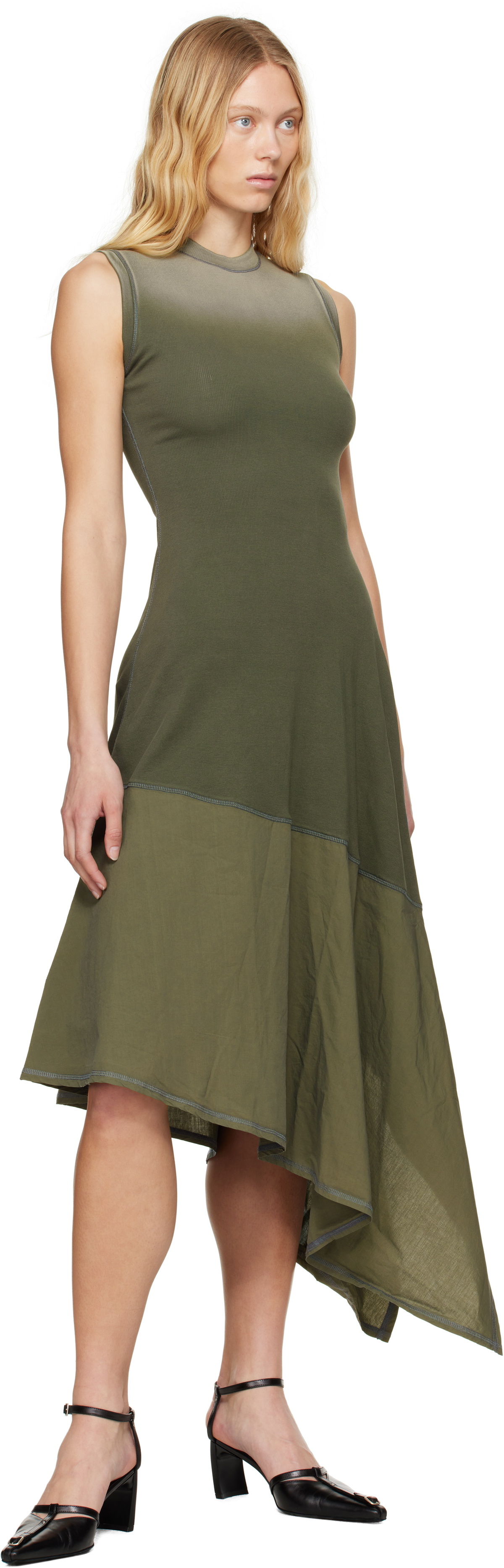 Diesel Green D-Elicy Midi Dress Diesel