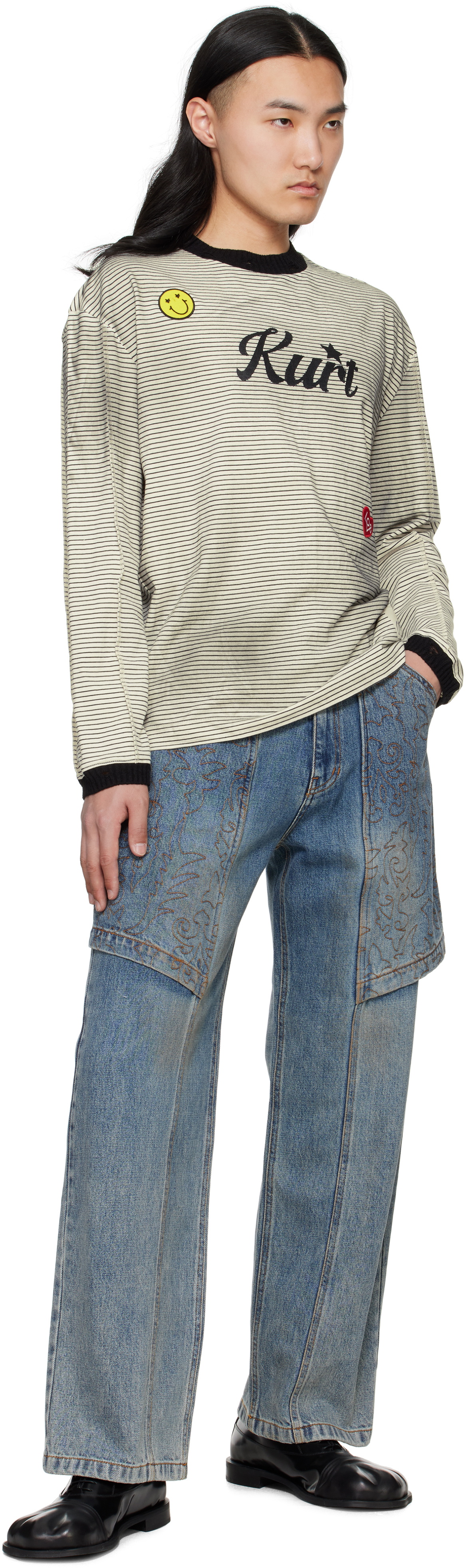 Andersson Bell Blue Embroidery Wrap Jeans Andersson Bell