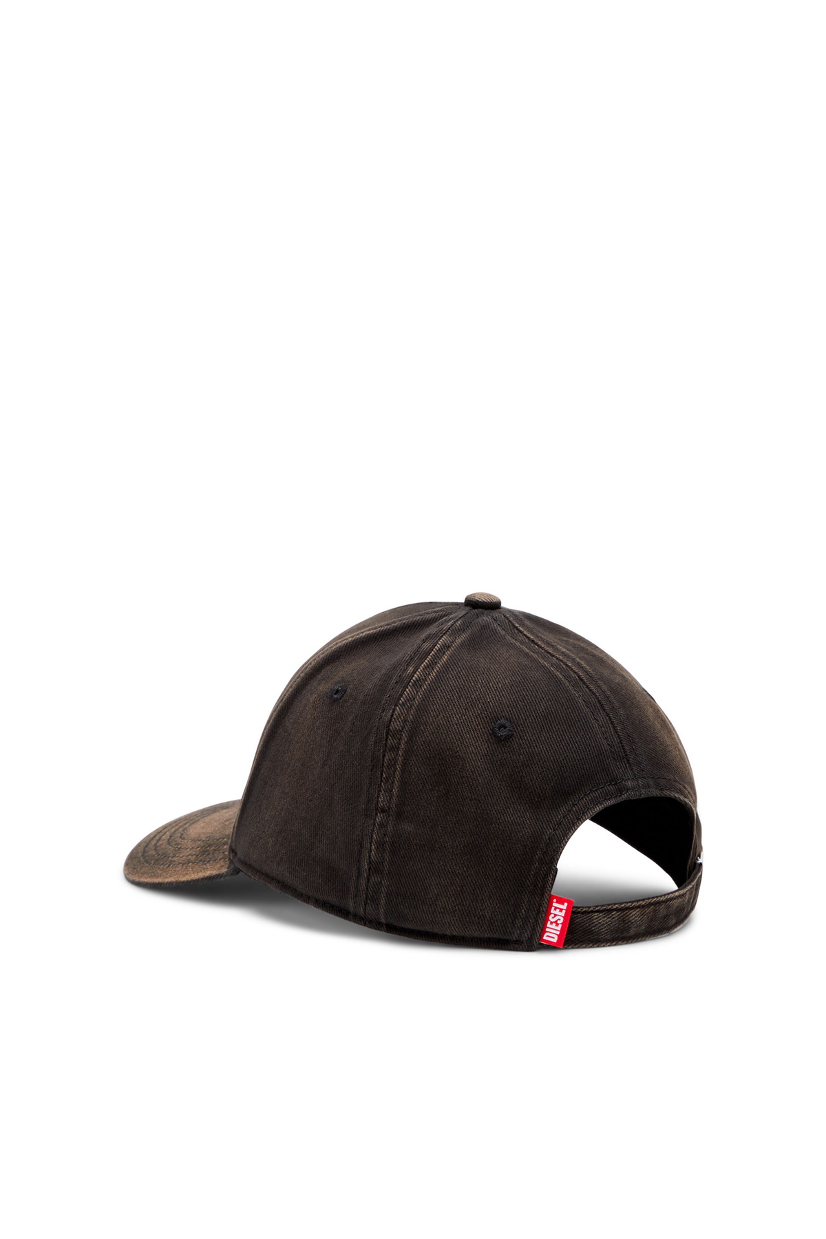 Diesel Baseball cap in washed cotton twill - Caps Mens in Black Diesel