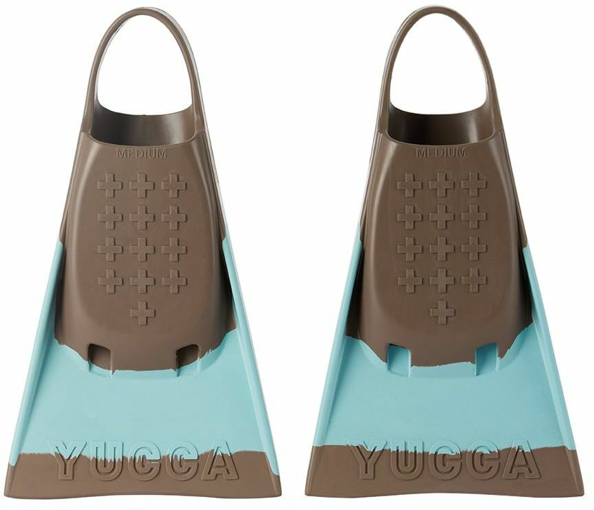 Yucca Fins Brown & Blue Soft Flex Flippers