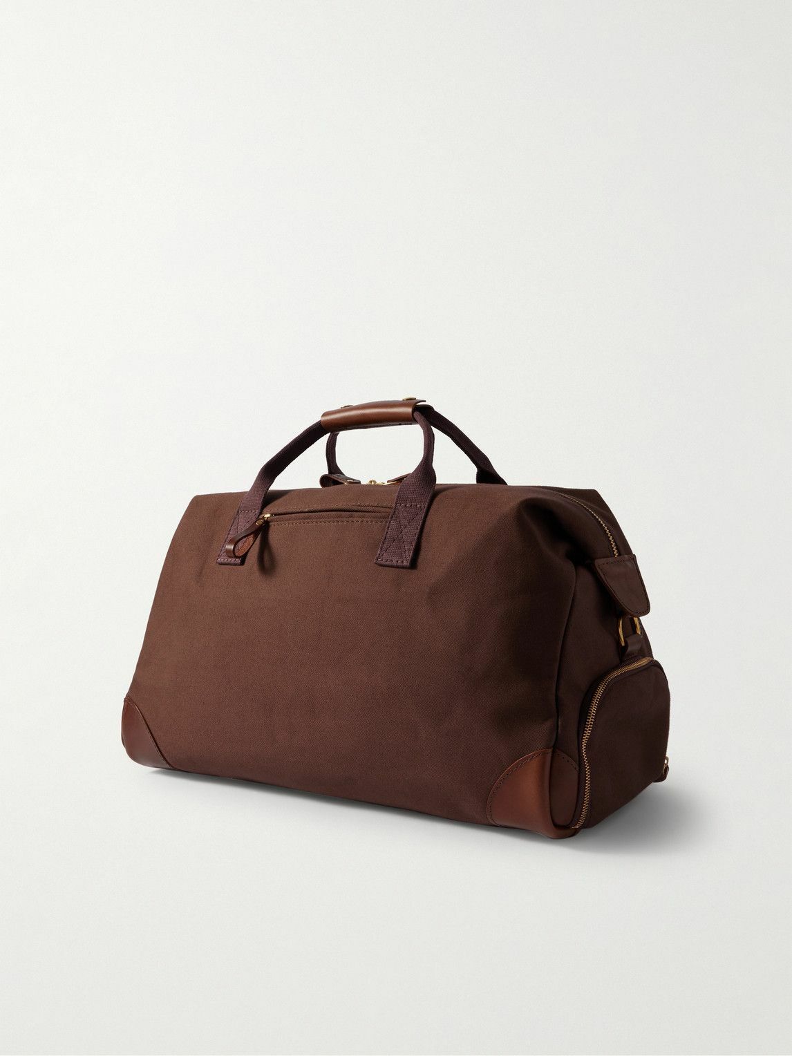 Bennett Winch - Weekender Leather-Trimmed Cotton-Canvas Holdall Bennett ...