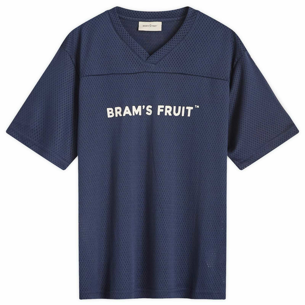 Bram's Fruit Men's Mesh Soccer T-Shirt in Navy Bram's Fruit