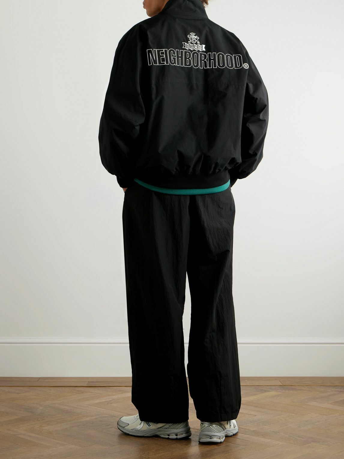 Baracuta - Neighborhood G9 Logo-Embroidered Shell Harrington Jacket ...