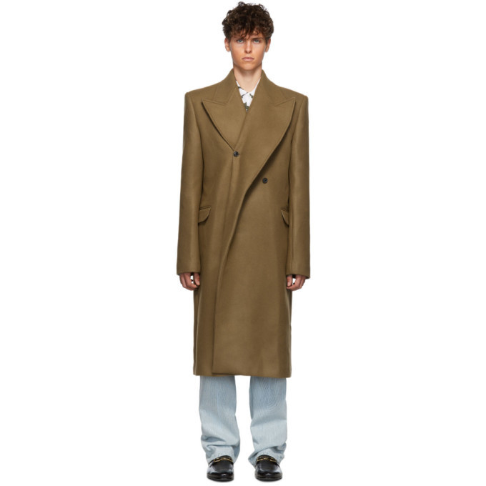 Y/Project Tan Double Lapel Coat Y/Project