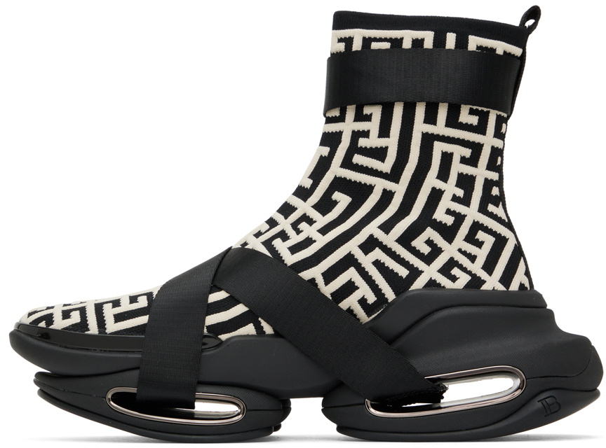 Balmain Black & White B-Bold Sneakers Balmain