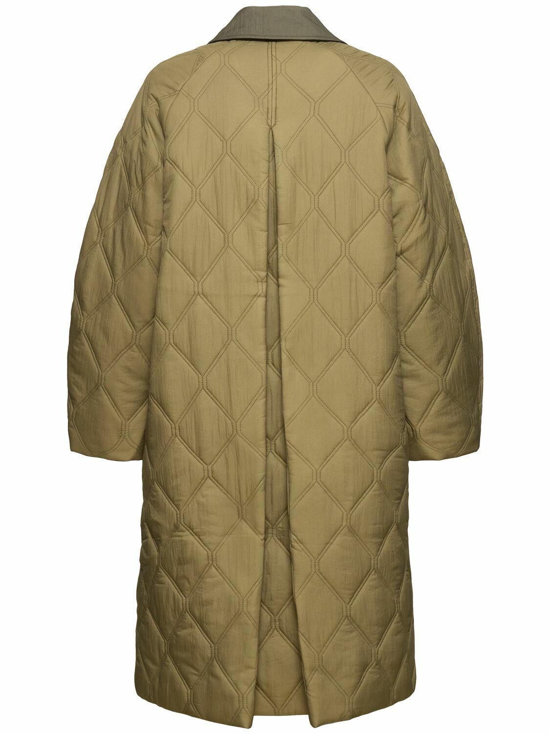 GANNI Quilted Raglan Midi Coat GANNI
