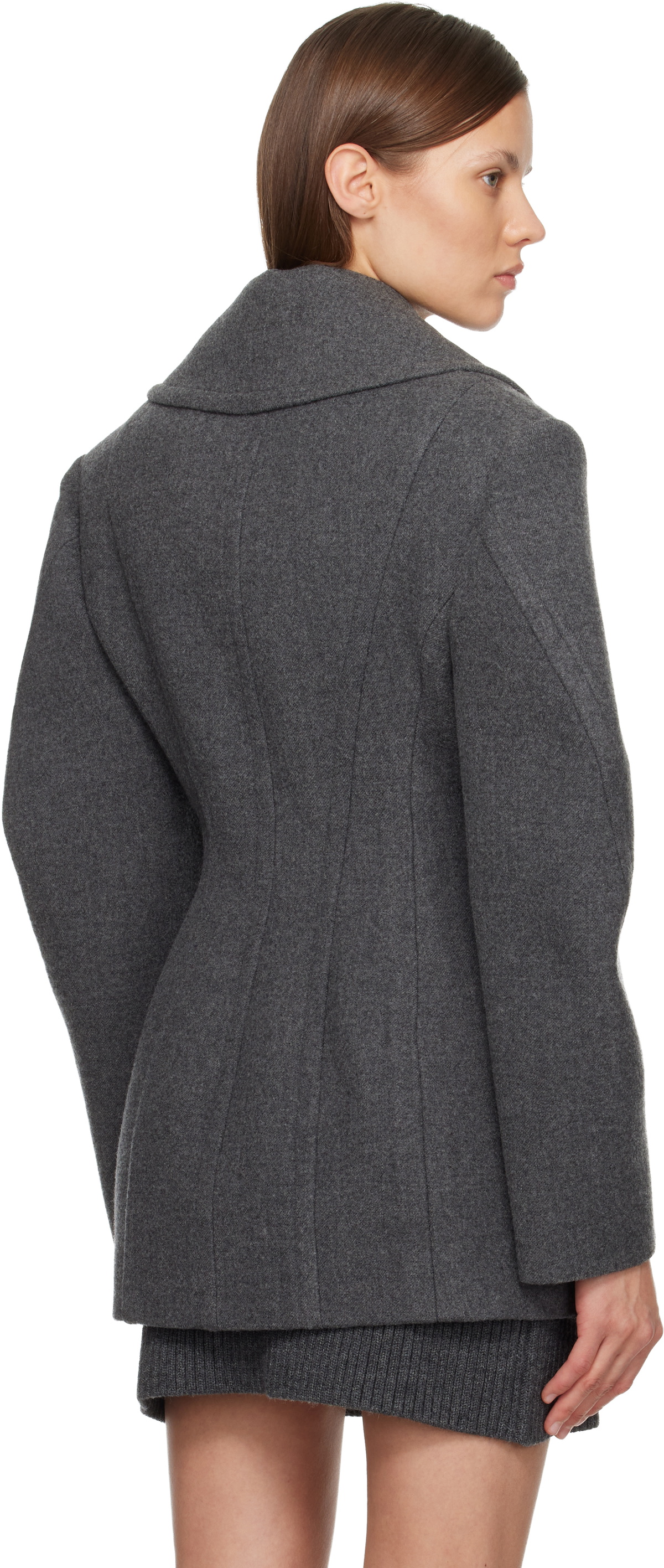 Givenchy Gray Cocoon Peacoat Givenchy