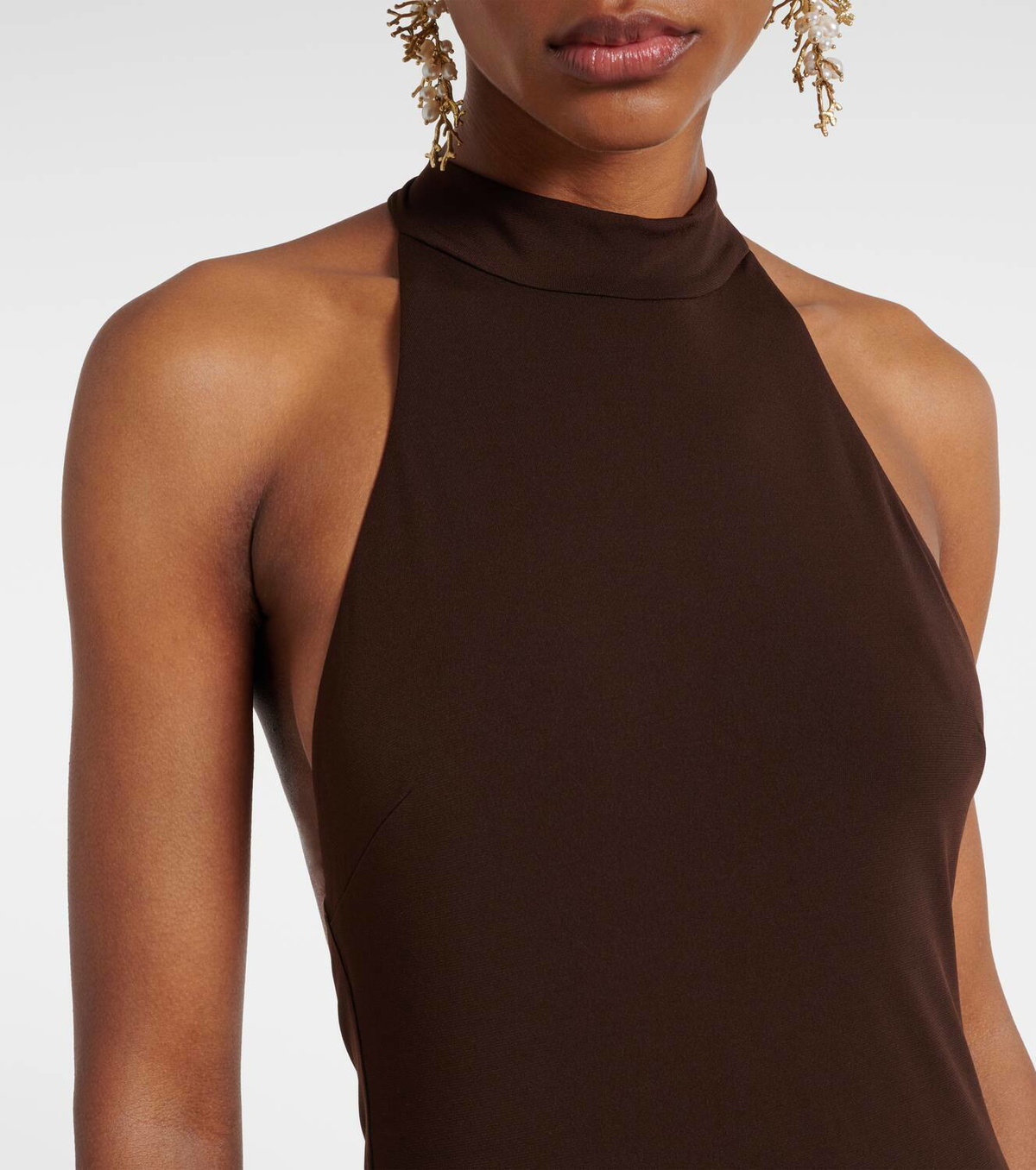 Bananhot Carrie halterneck jersey maxi dress Bananhot