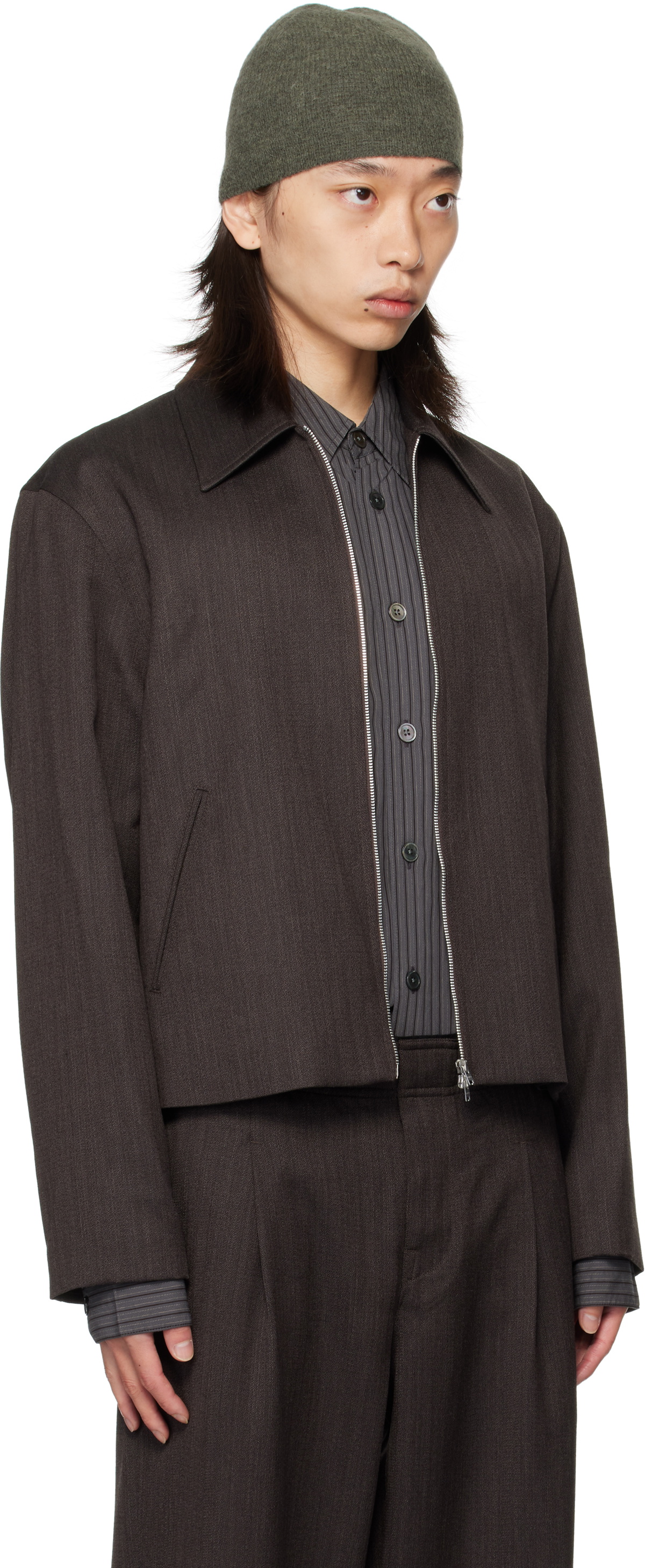 OUR LEGACY Brown Mini Jacket Our Legacy