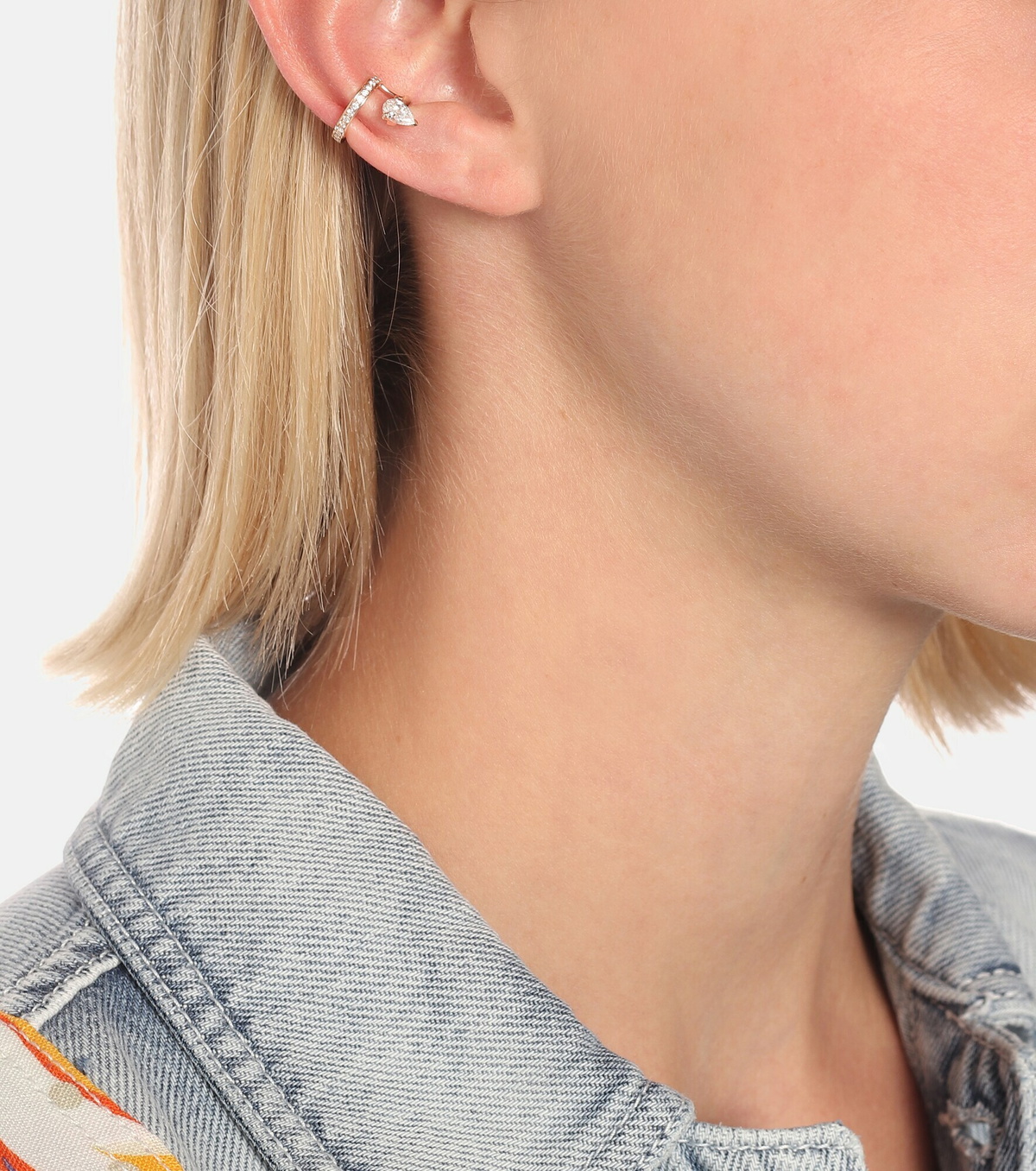 Repossi - Serti Sur Vide 18kt rose-gold and diamond ear cuff Repossi