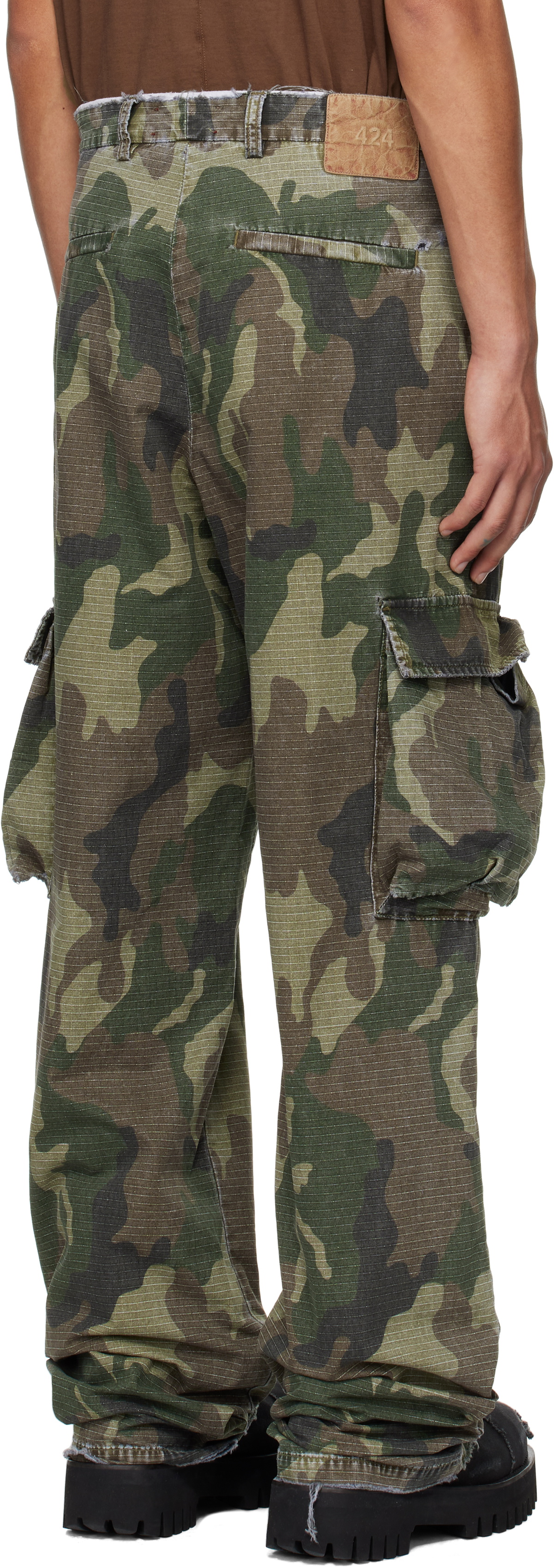 424 Khaki Ripstop Cargo Pants 424