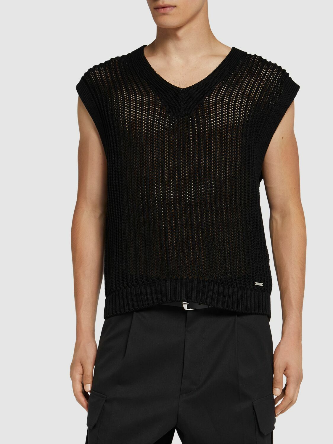 DSQUARED2 V Neck Cotton Knit Vest Dsquared2