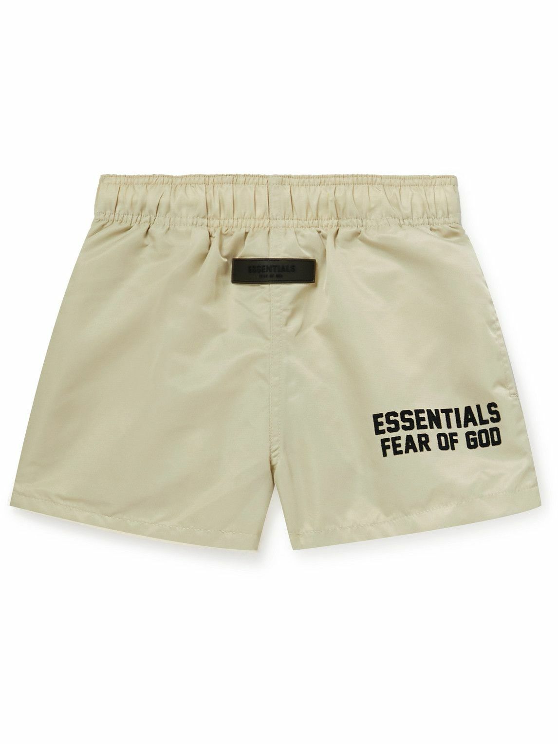 Fear of God Essentials Kids - Logo-Print Nylon Shorts - Neutrals Fear ...