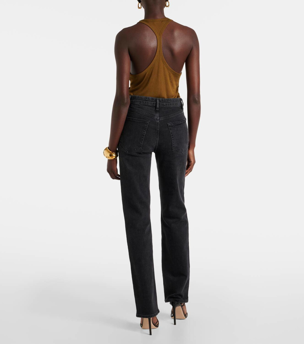 Frame Ruler high-rise straight-leg jeans Frame Denim