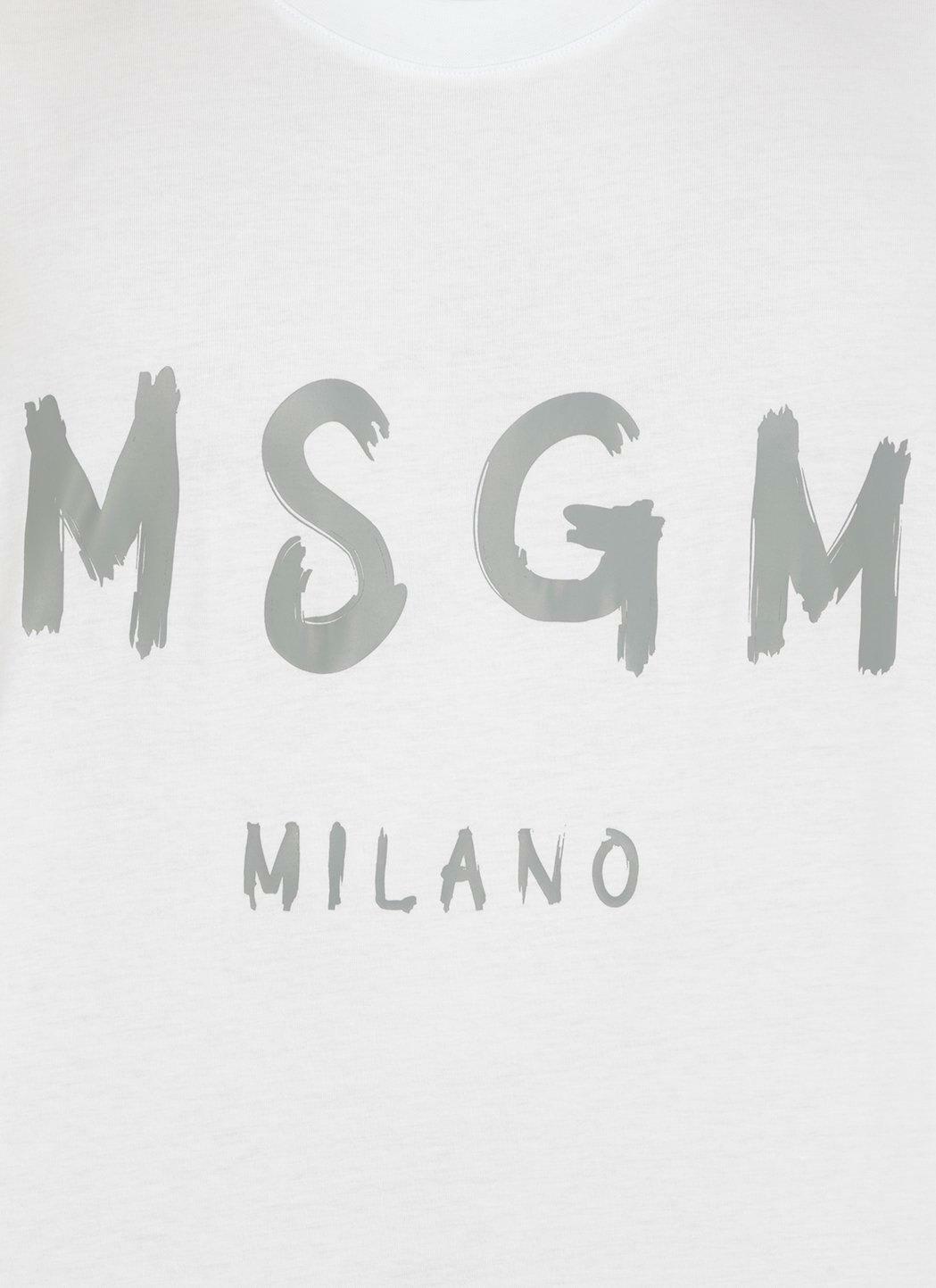 MSGM Logo Printed Crewneck T-shirt MSGM