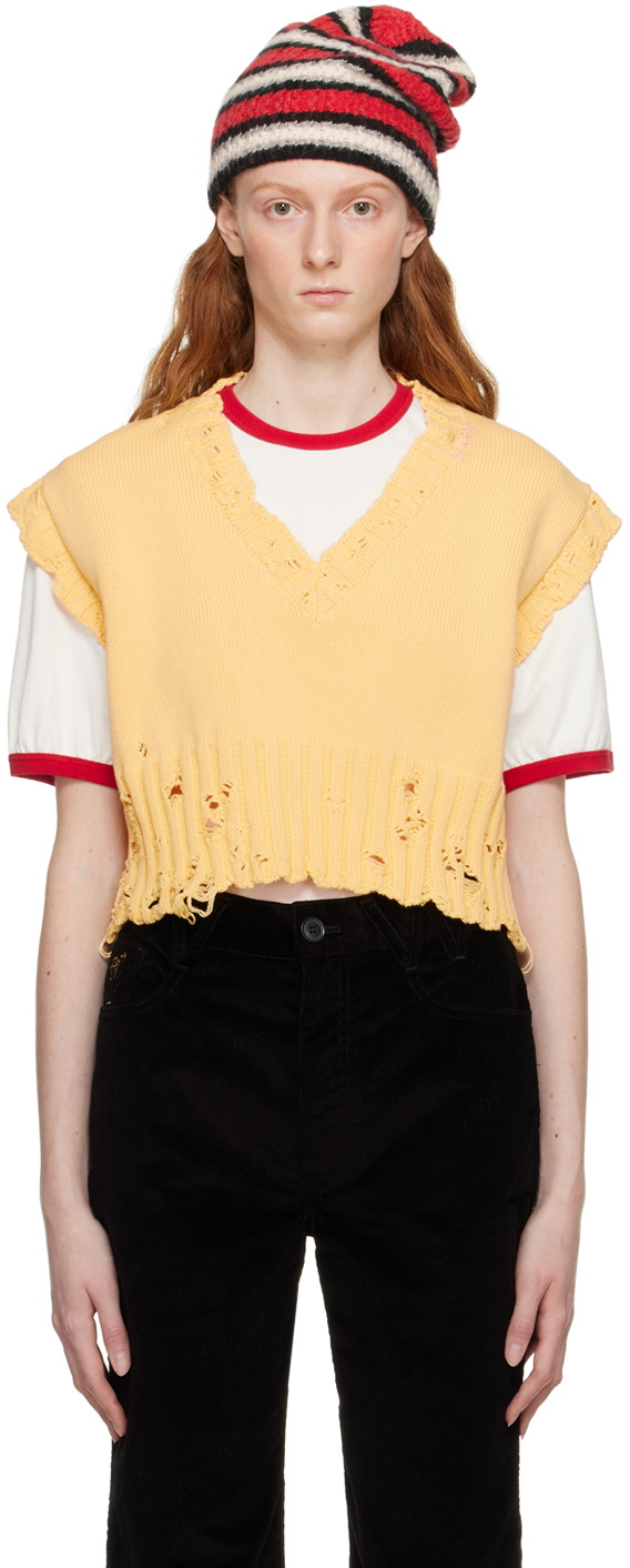 Marni Orange Unfinished Vest Marni