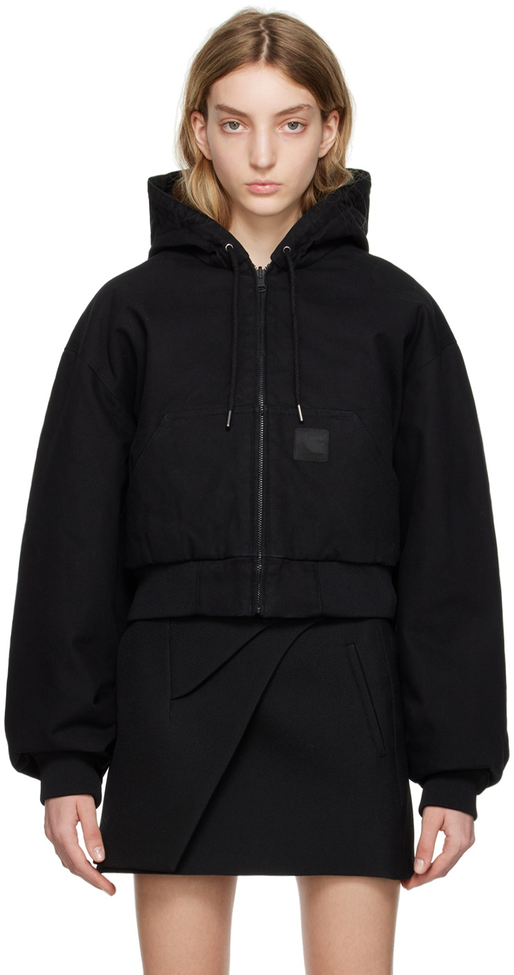 WARDROBE.NYC Black Carhartt Edition WIP Drawstring Reversible Bomber ...