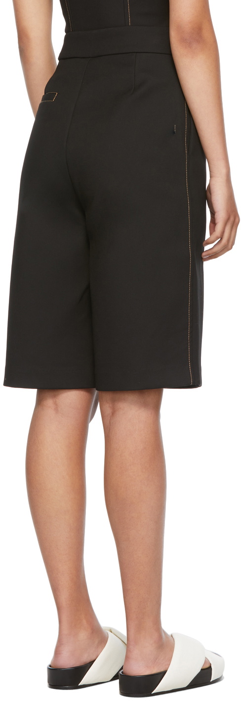 SIR. Black Long Line Maxe Shorts SIR.