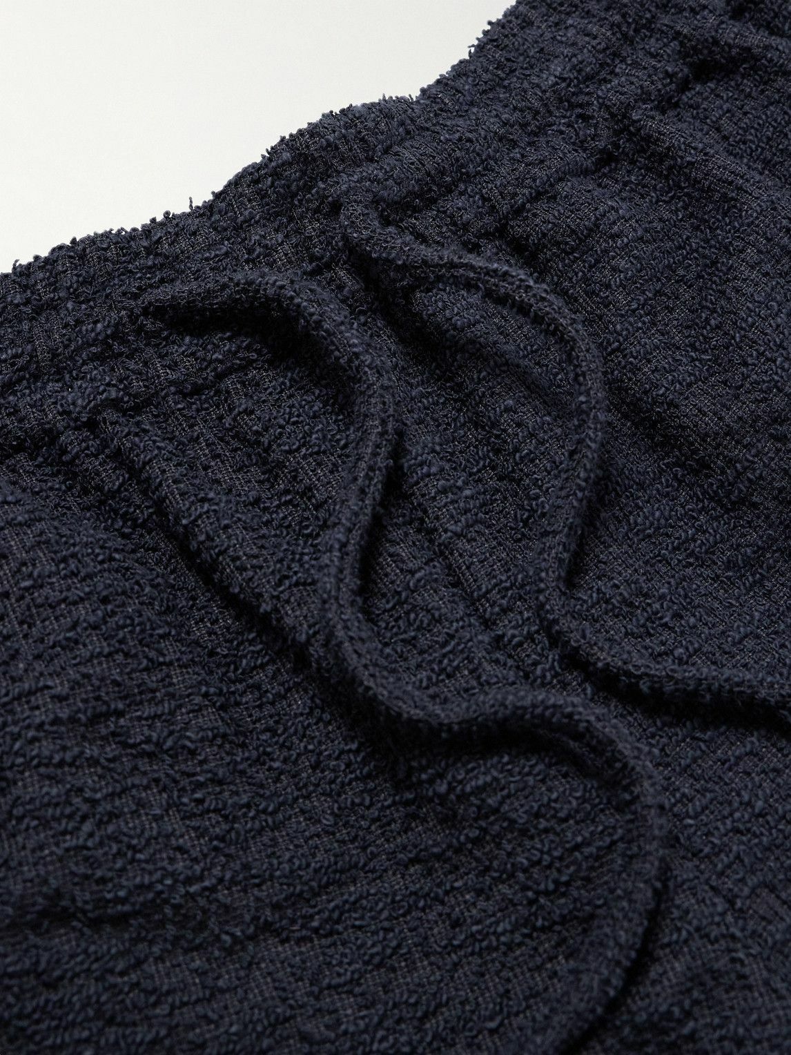 LE 17 SEPTEMBRE - Straigh-Leg Terry Drawstring Shorts - Blue