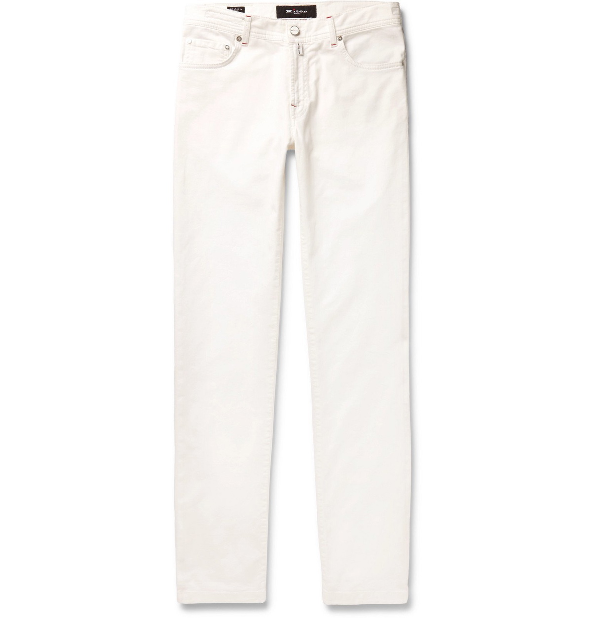 Kiton - Slim-Fit Stretch-Denim Jeans - White Kiton
