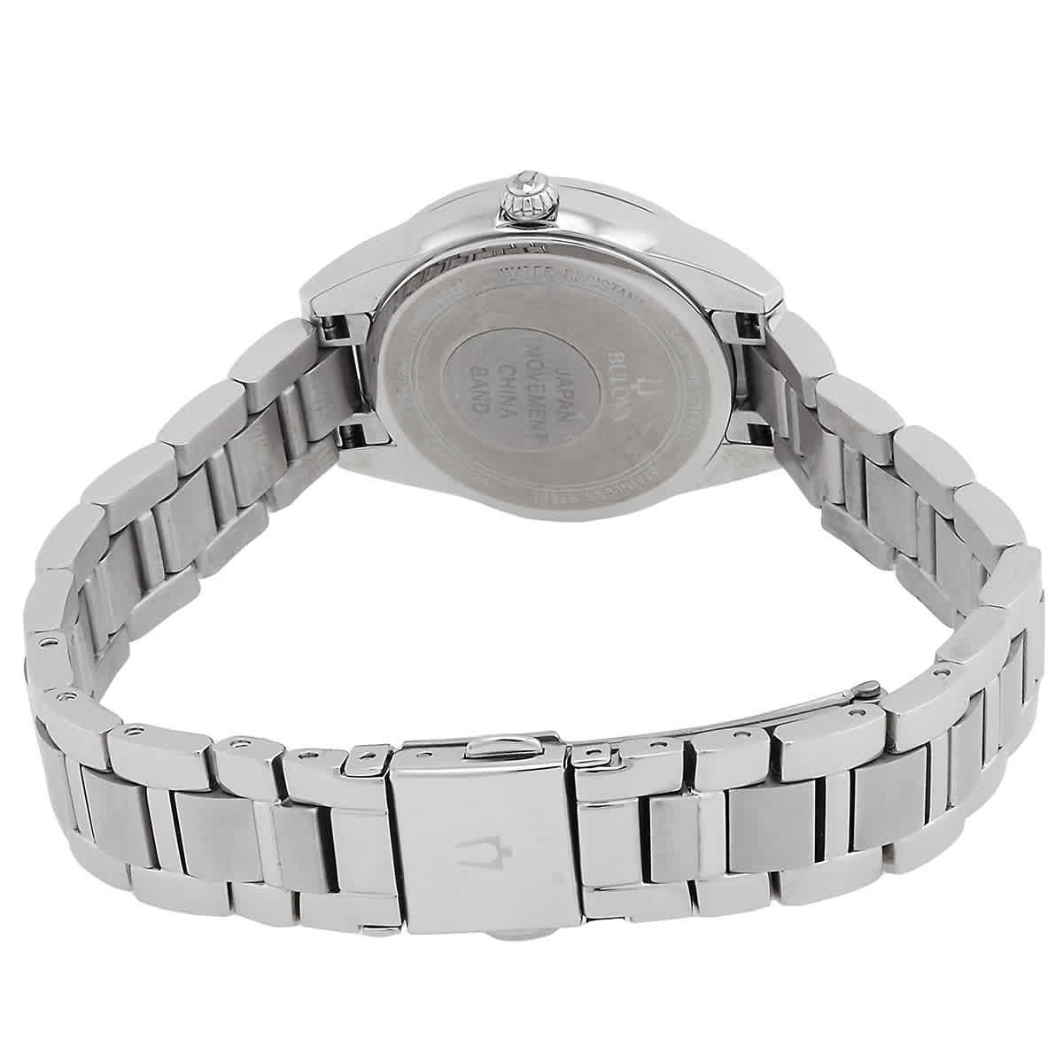 Bulova Sutton Quartz Diamond Blue Dial Ladies Watch 96P250 Bulova