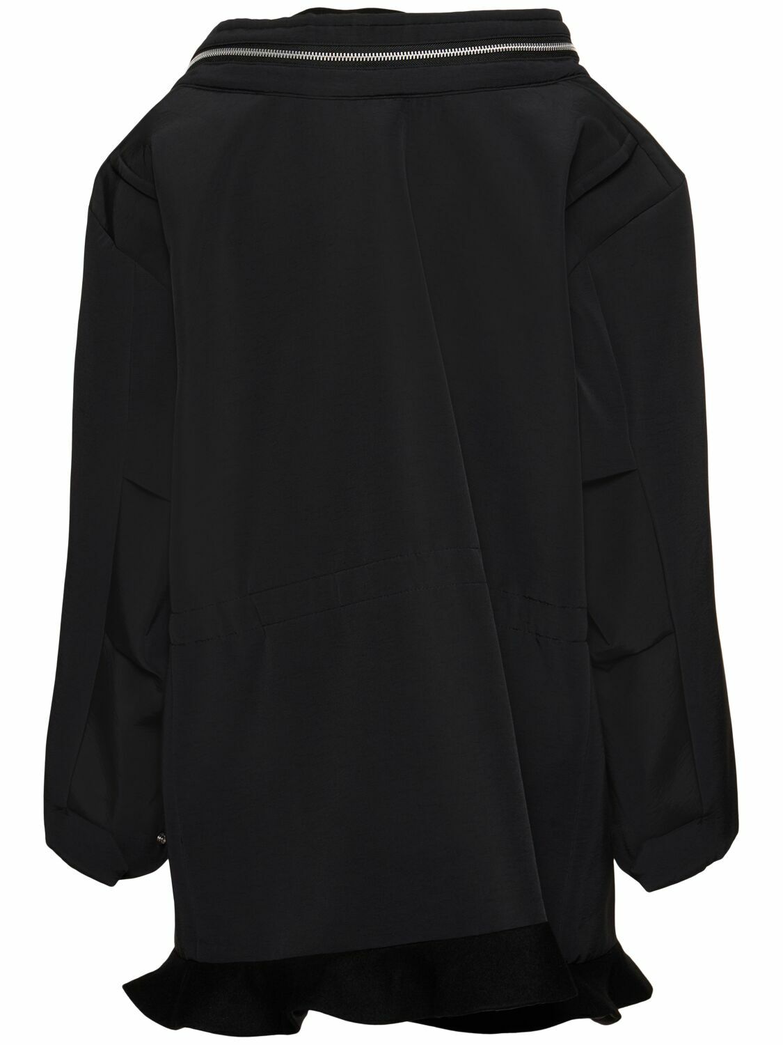 SACAI Oversize Short Wool Melton Jacket Dress Sacai
