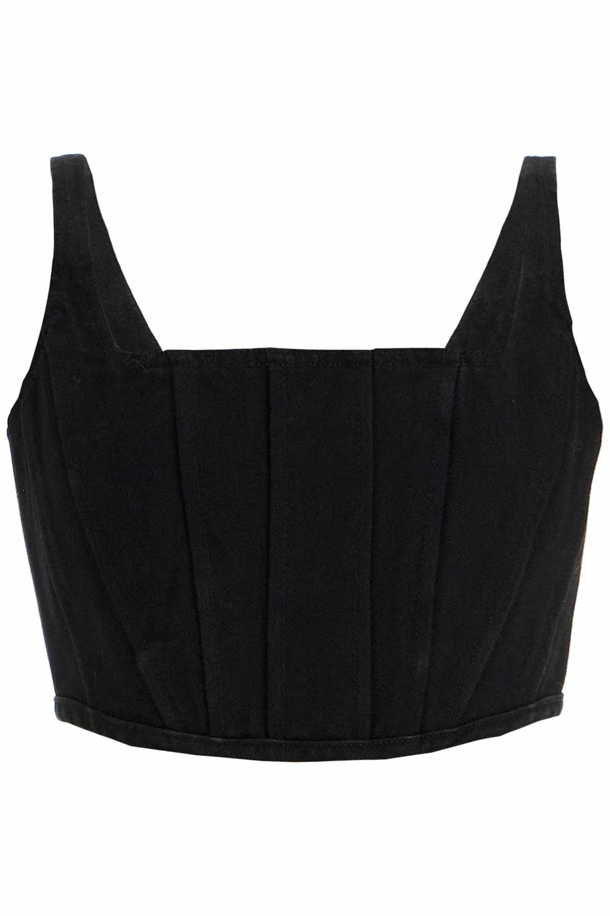 MARC JACOBS denim bustier top for Black Marc Jacobs