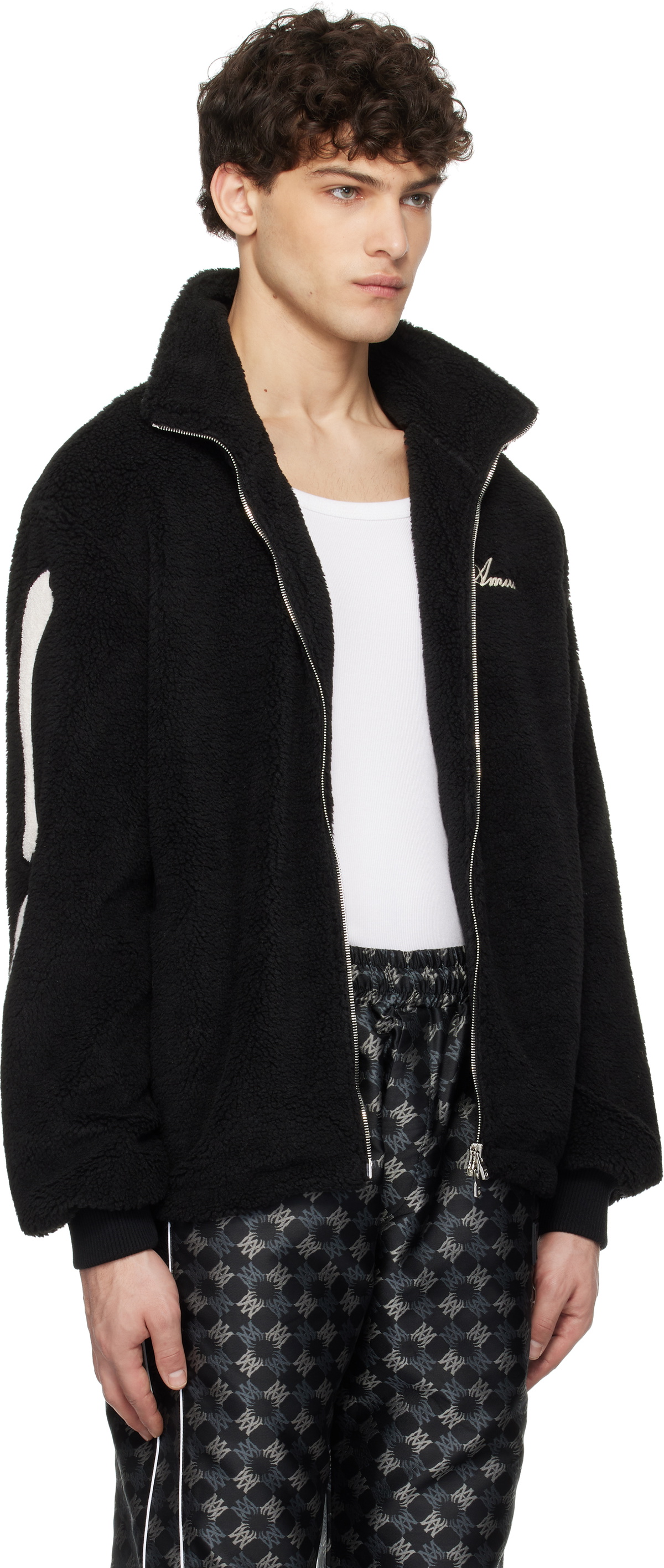 AMIRI Black Bones Fleece Jacket Amiri