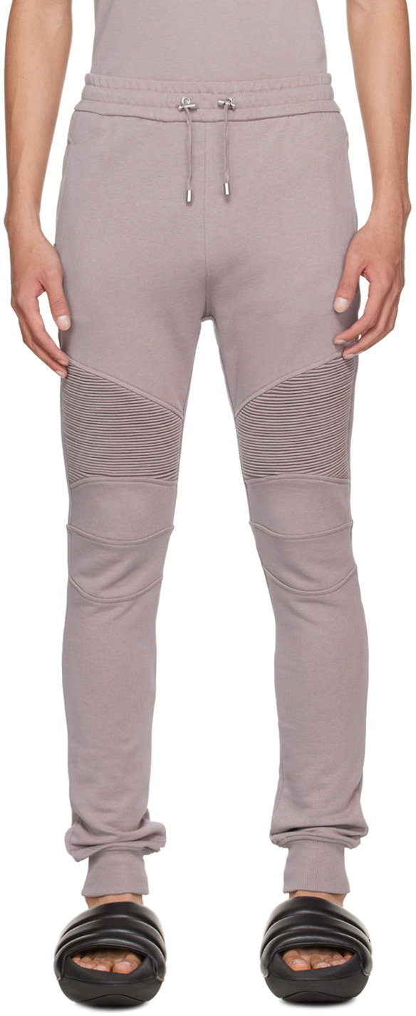 Balmain Gray Relaxed Fit Lounge Pants Balmain