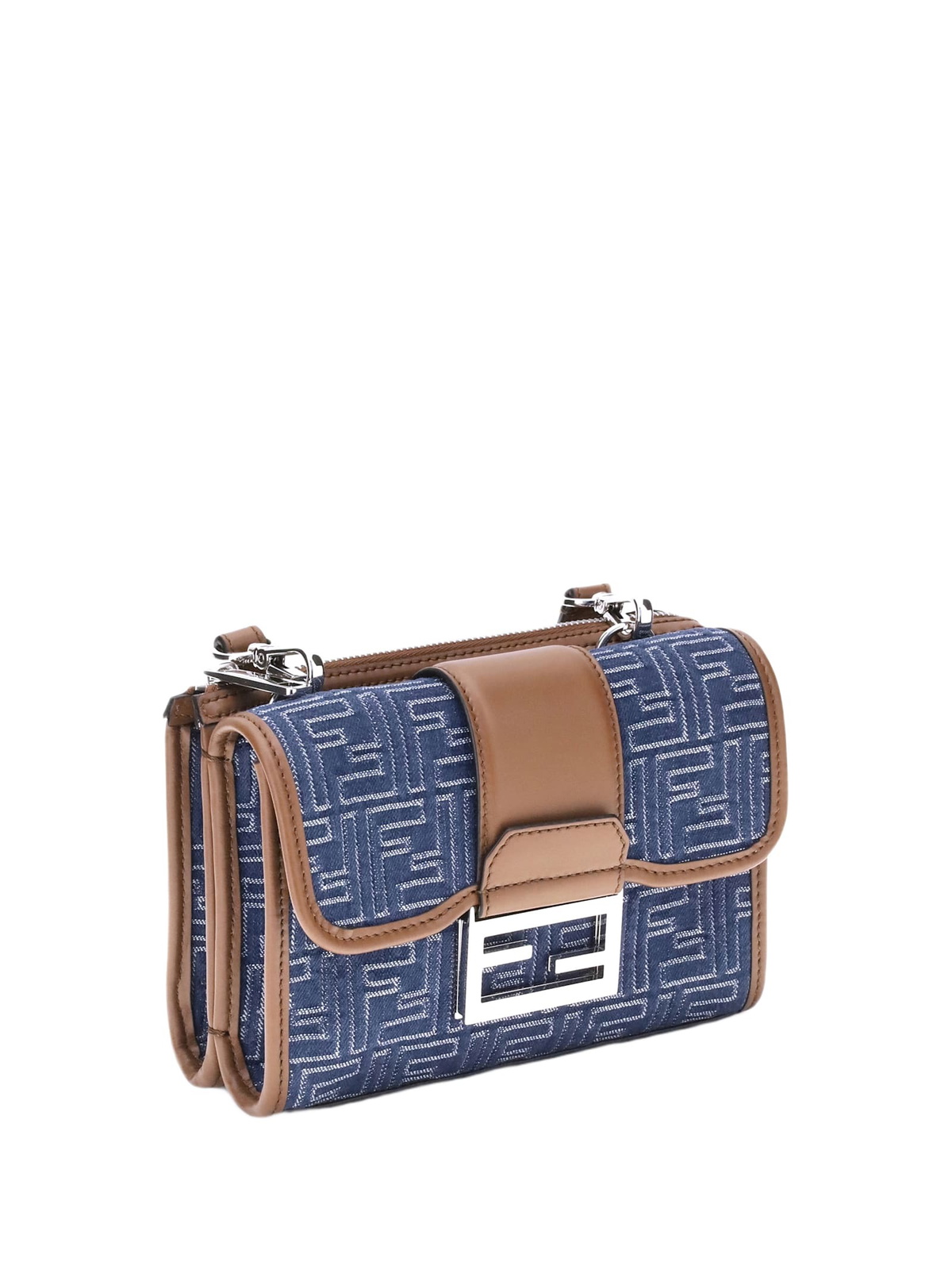 Fendi Baguette Denim Shoulder Bag Fendi
