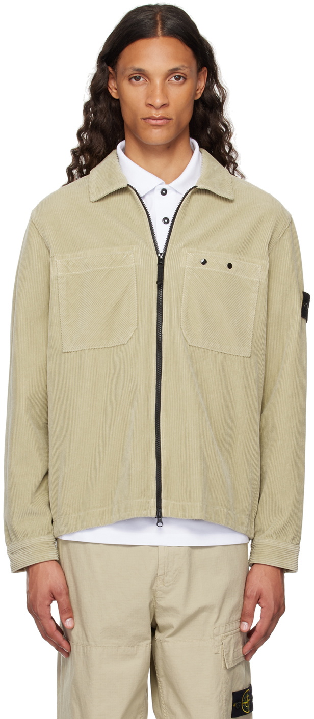 Stone Island Beige Organic Cotton Jacket Stone Island