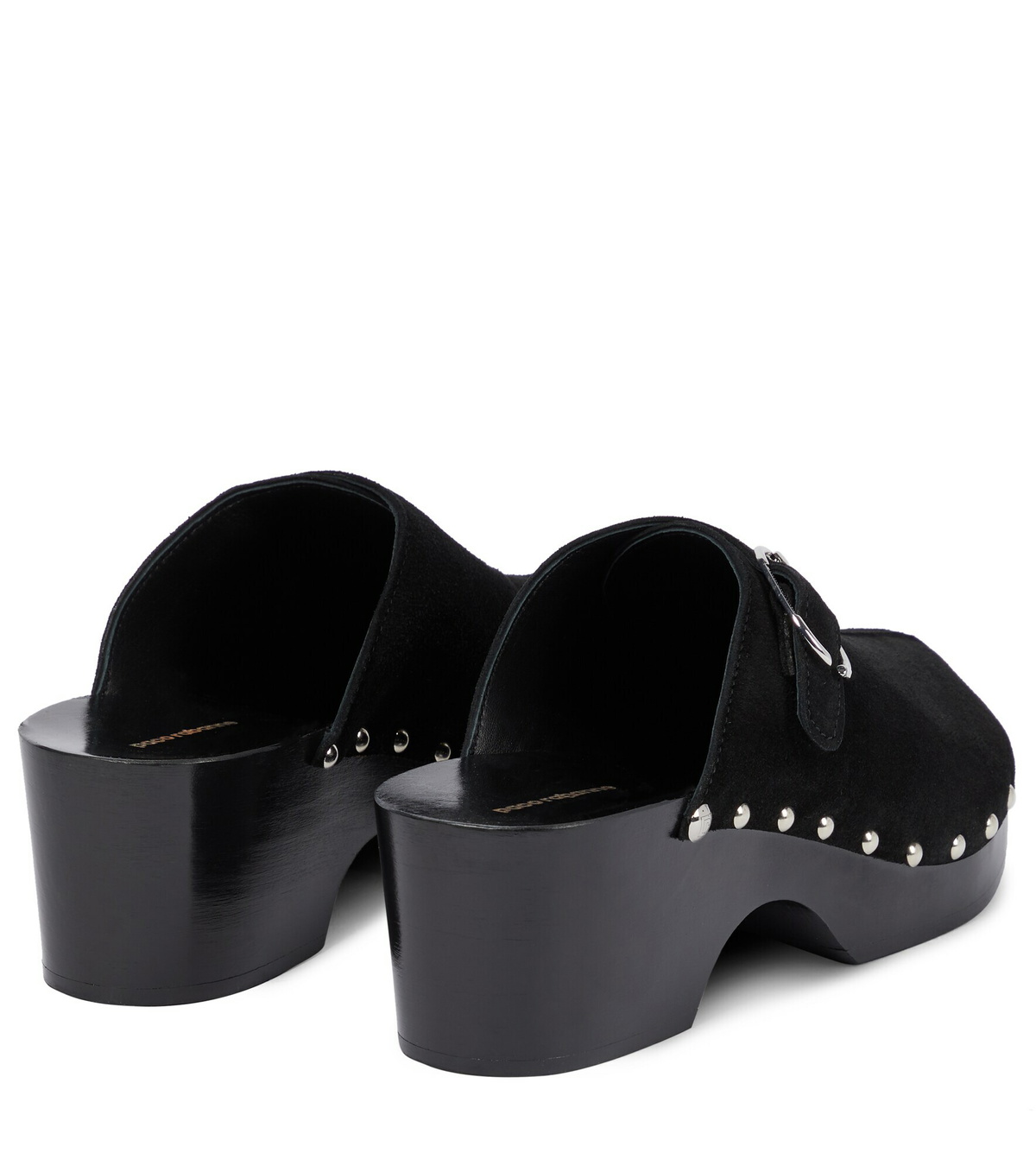 Paco Rabanne - Embellished suede clogs Paco Rabanne