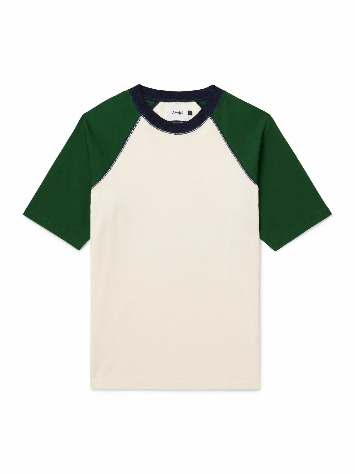 Drake's - Cotton-Jersey T-Shirt - Green Drake's