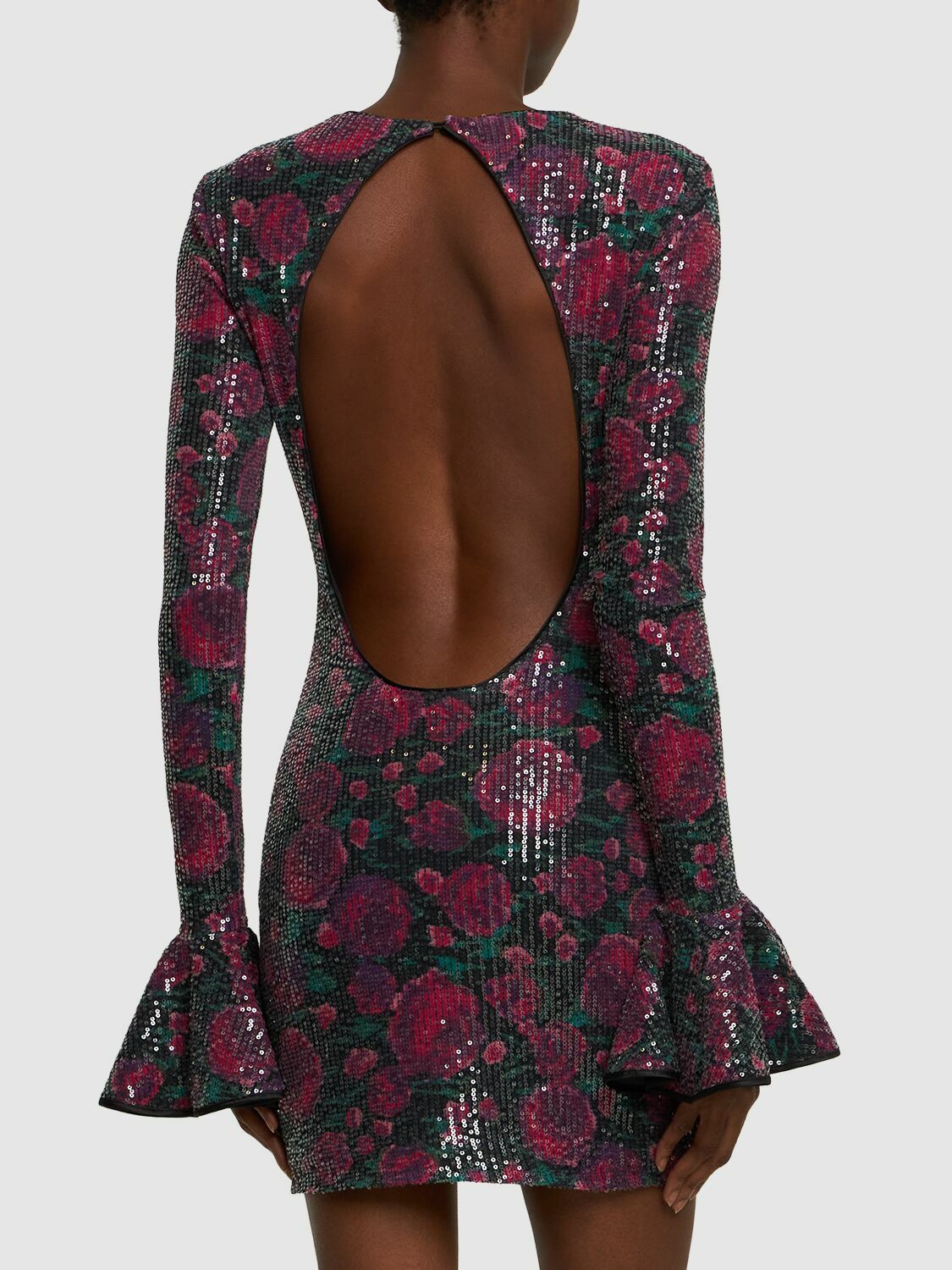ROTATE - Sequined Open Back Mini Dress Rotate