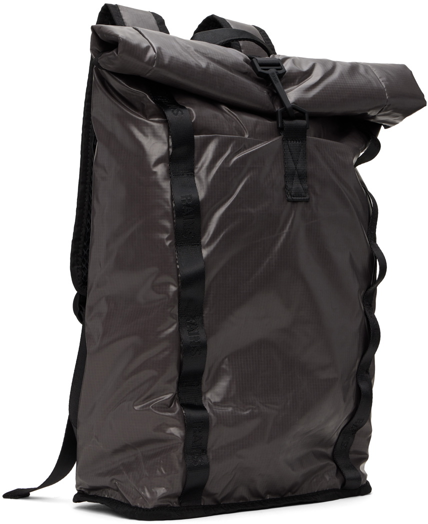 RAINS Gray Sibu Rolltop Rucksack Backpack Rains