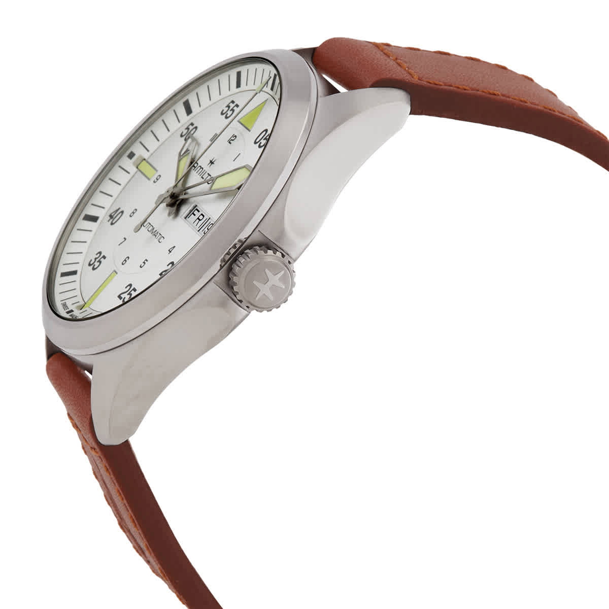 Hamilton Khaki Aviation Automatic Silver Dial Mens Watch H64635550 Hamilton