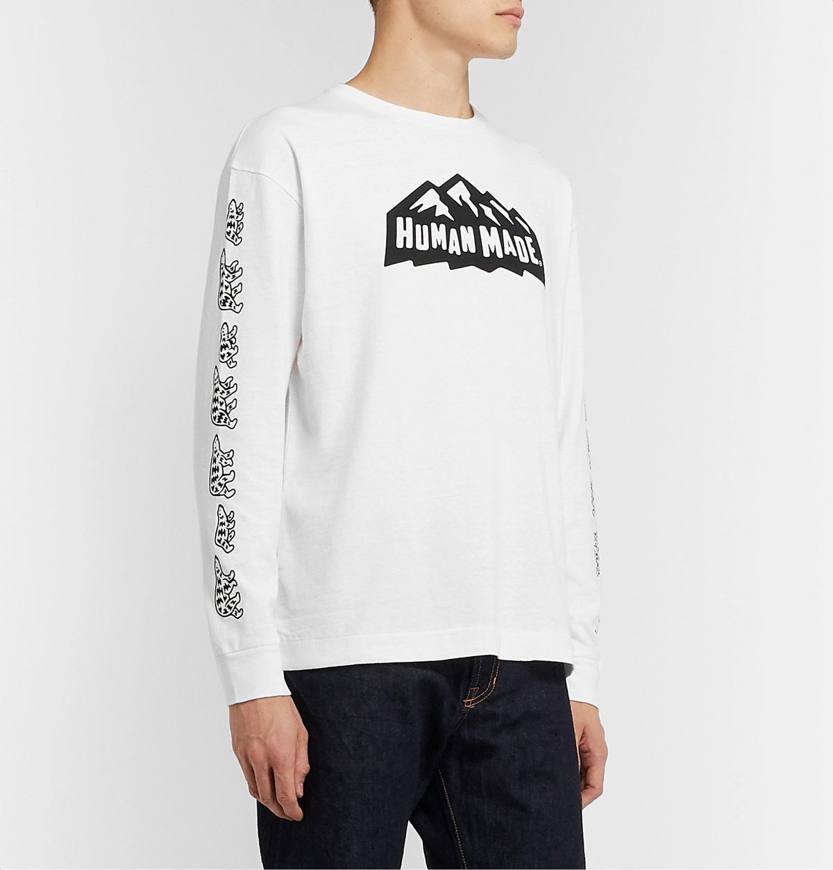 Human Made - Logo-Print Cotton-Jersey T-Shirt - White Human Made