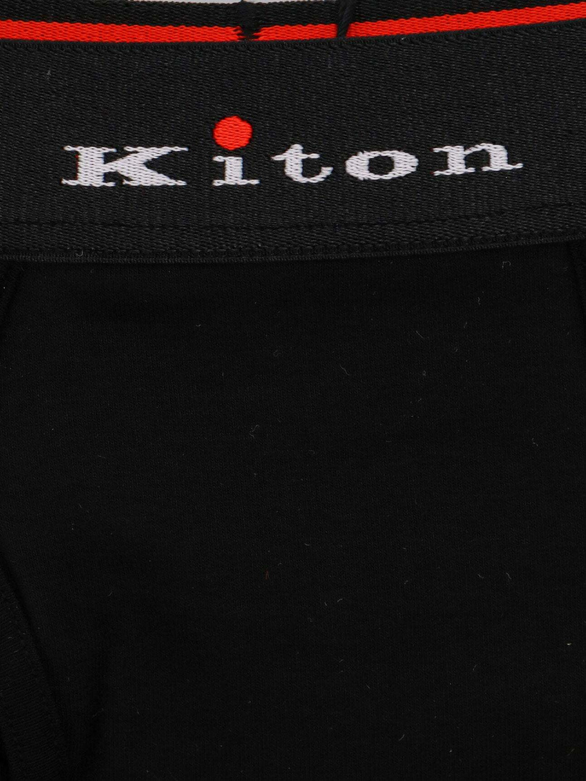 Kiton Ciro Paone Slip Black Mens Kiton