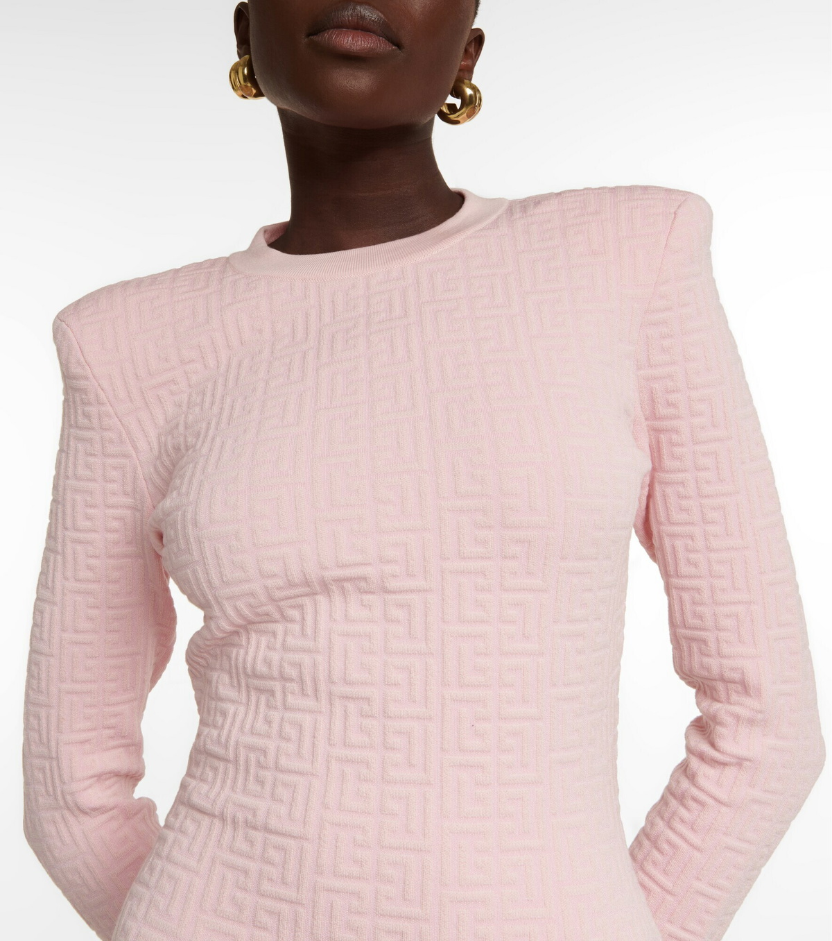 Balmain - Monogram jacquard minidress Balmain