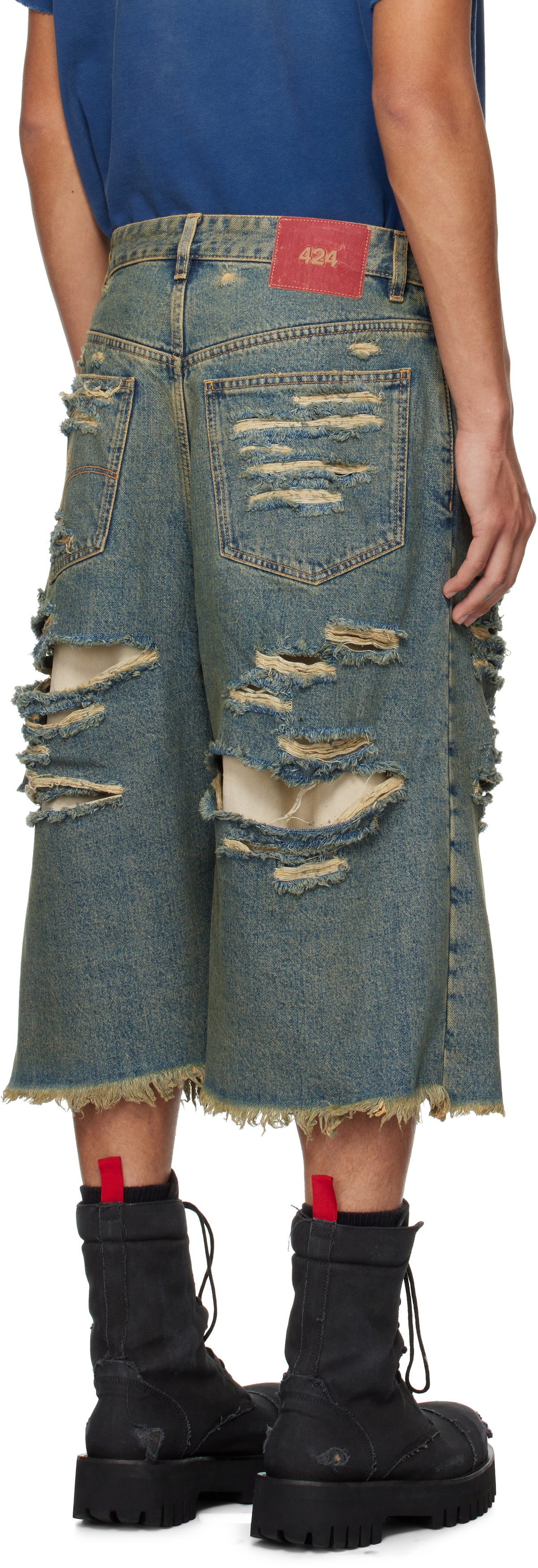 424 Blue Big Daddy Denim Shorts 424