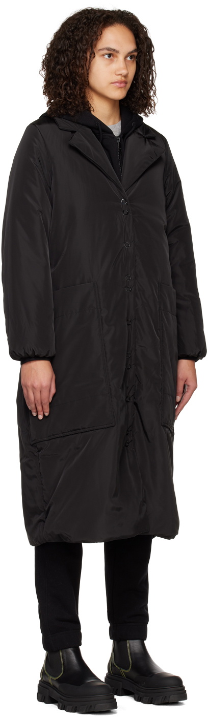 GANNI Black Relaxed-Fit Coat GANNI