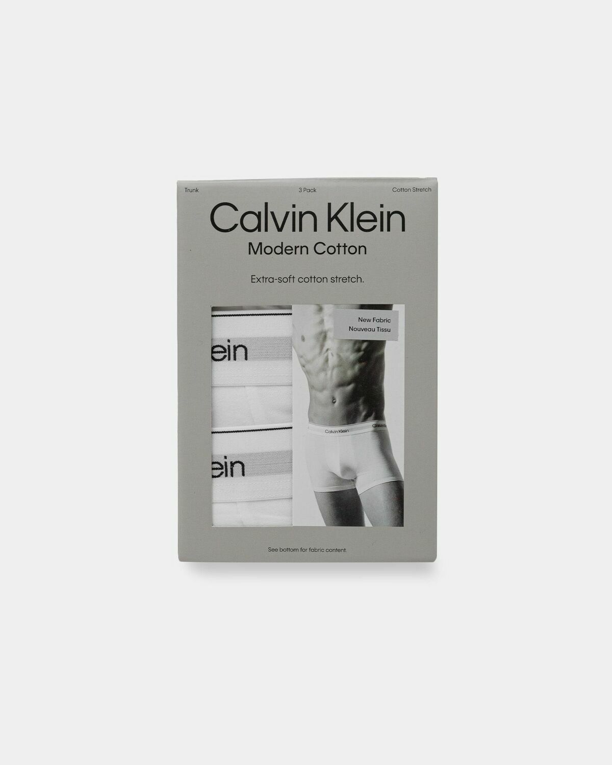 Calvin Klein Underwear Trunk 3 Pk White Boxers & Briefs Calvin Klein ...
