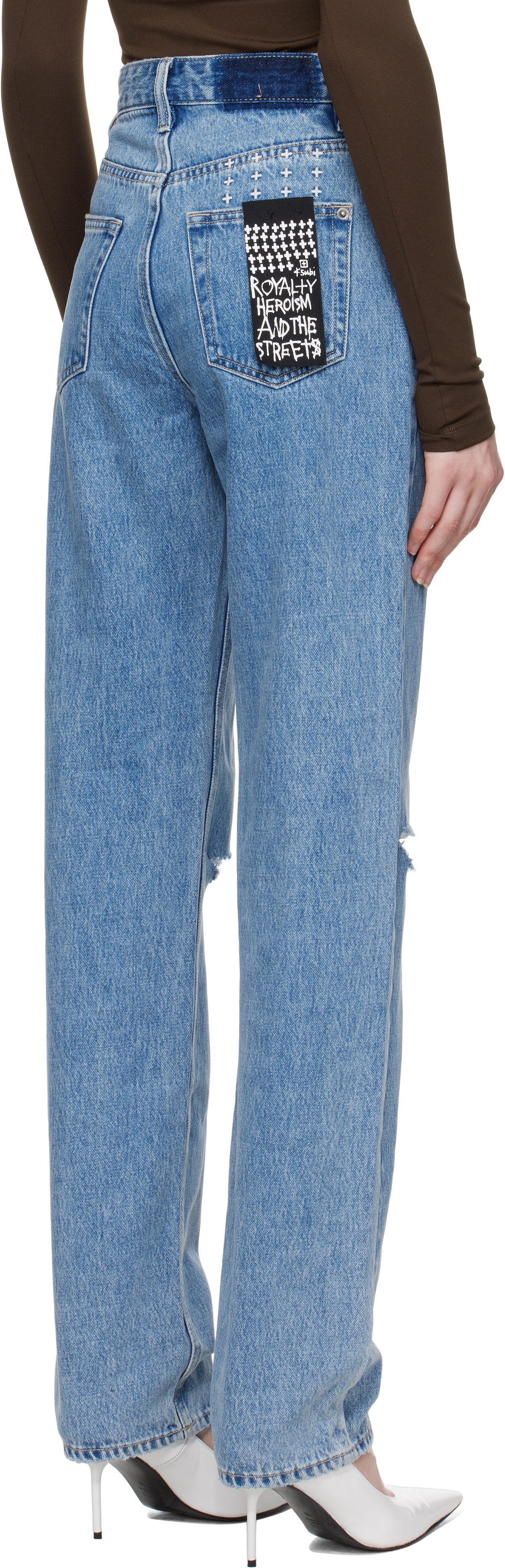 Ksubi Blue Playback Authentik Trashed Jeans Ksubi
