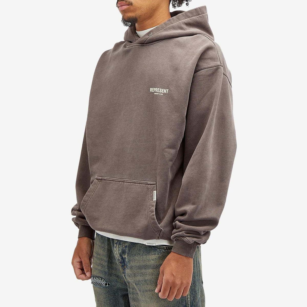 Represent Men's Owners Club Hoodie in Fog Represent